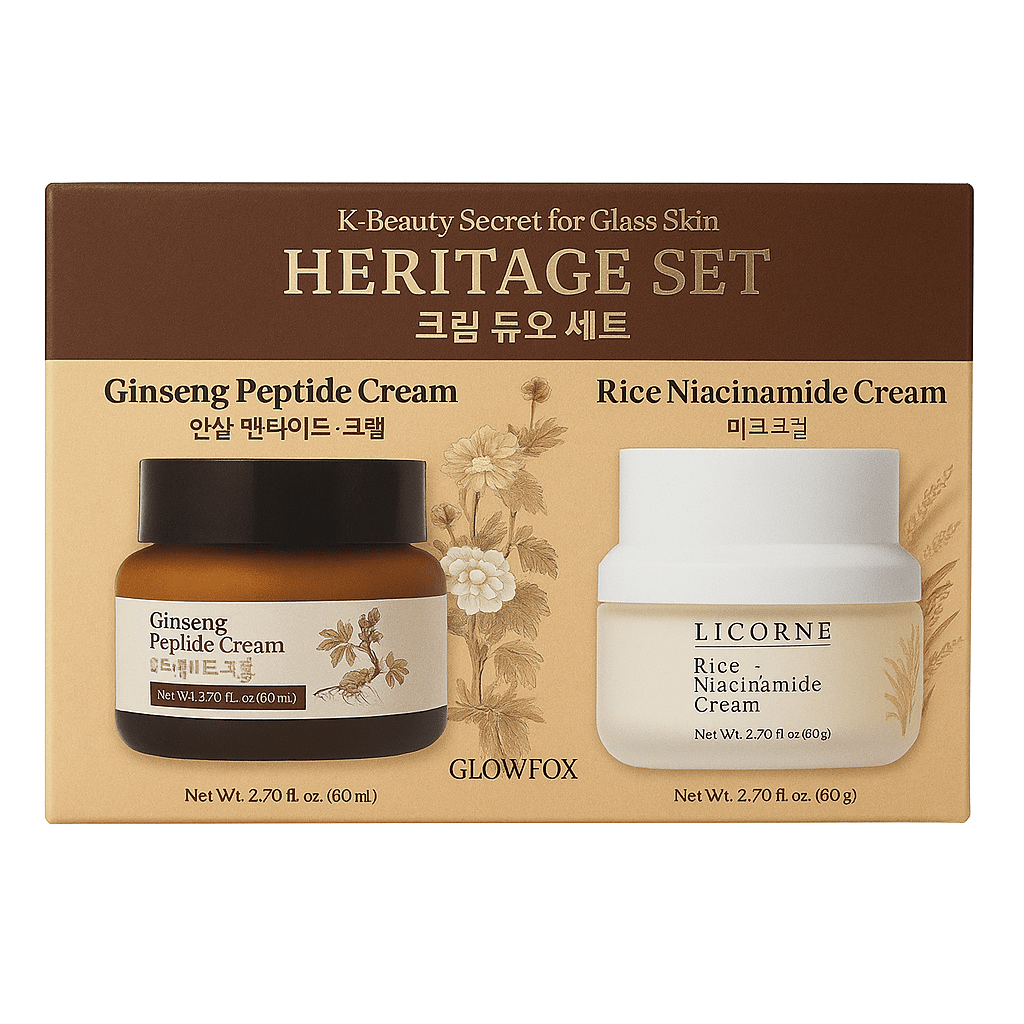 GLAMFOX Heritage Set with Ginseng Peptide Cream And Rice Niacinamide C ...